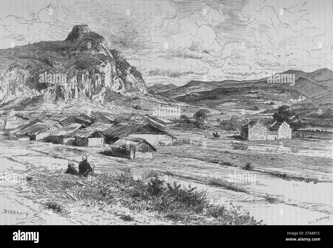 View of Dong Dang Stock Photo - Alamy