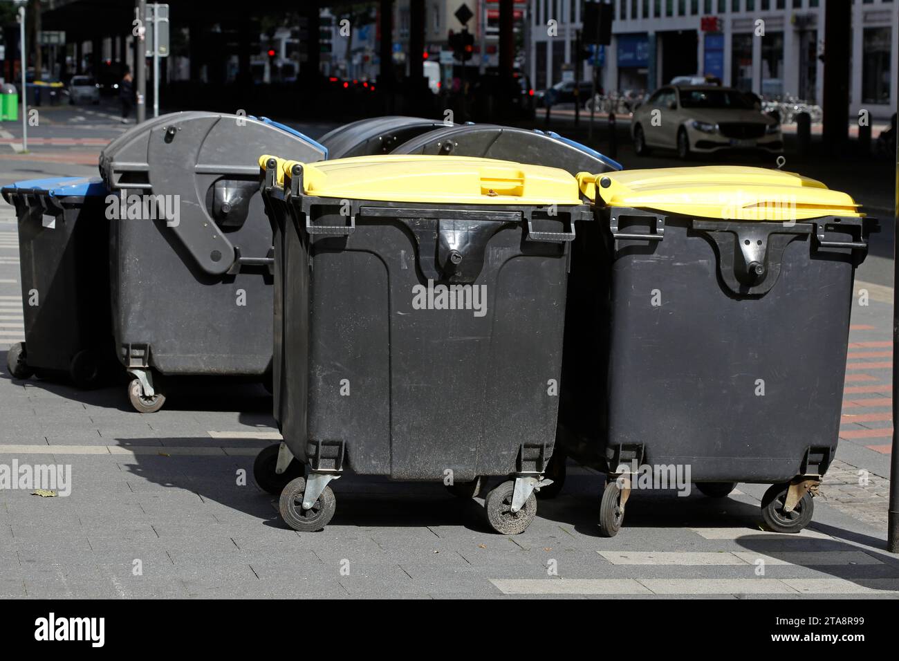 Dumpster Standing On The Road, Germany Stock Photo - Alamy