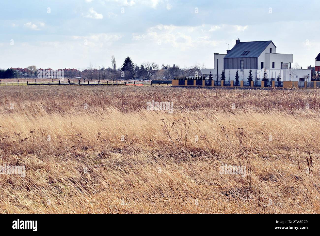 New single family house in a new development area. Residential home ...