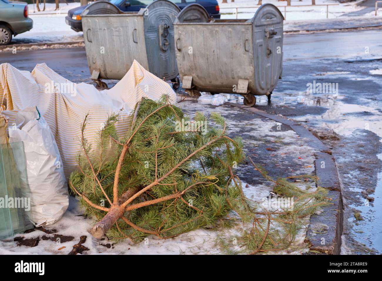 Garbage dump after end holiday hi-res stock photography and images - Alamy