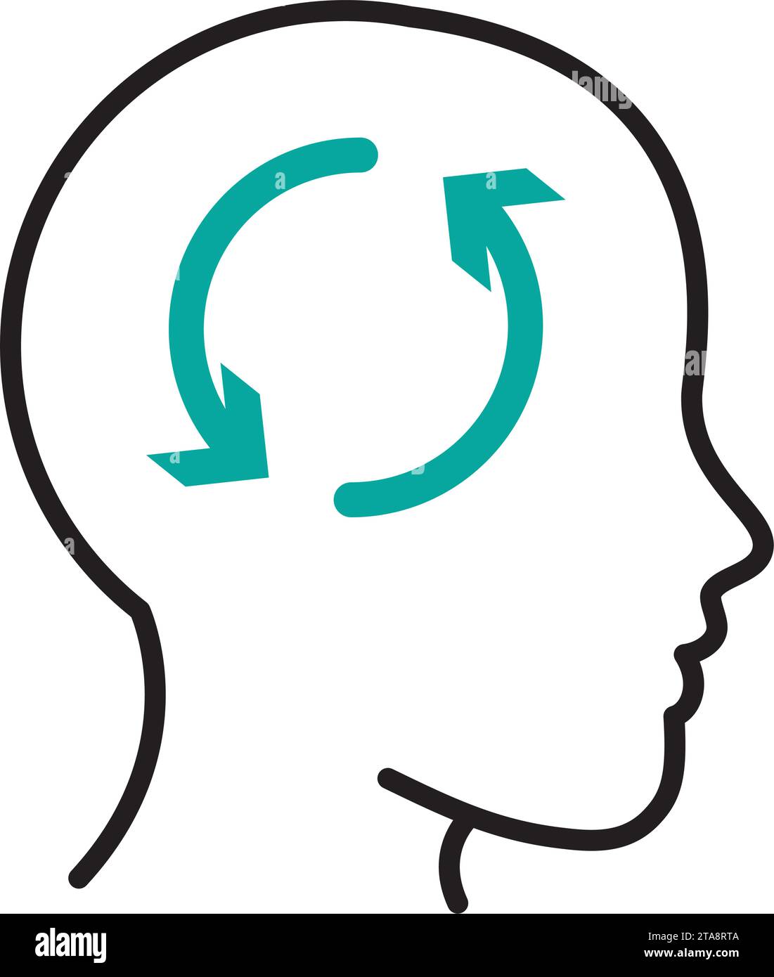 icon of thinking man Stock Vector Image & Art - Alamy