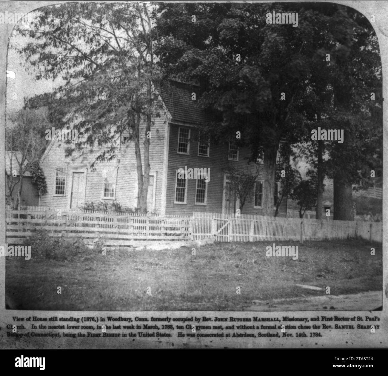 View of house still standing (1876) in Woodbury, Conn. formery occupied ...