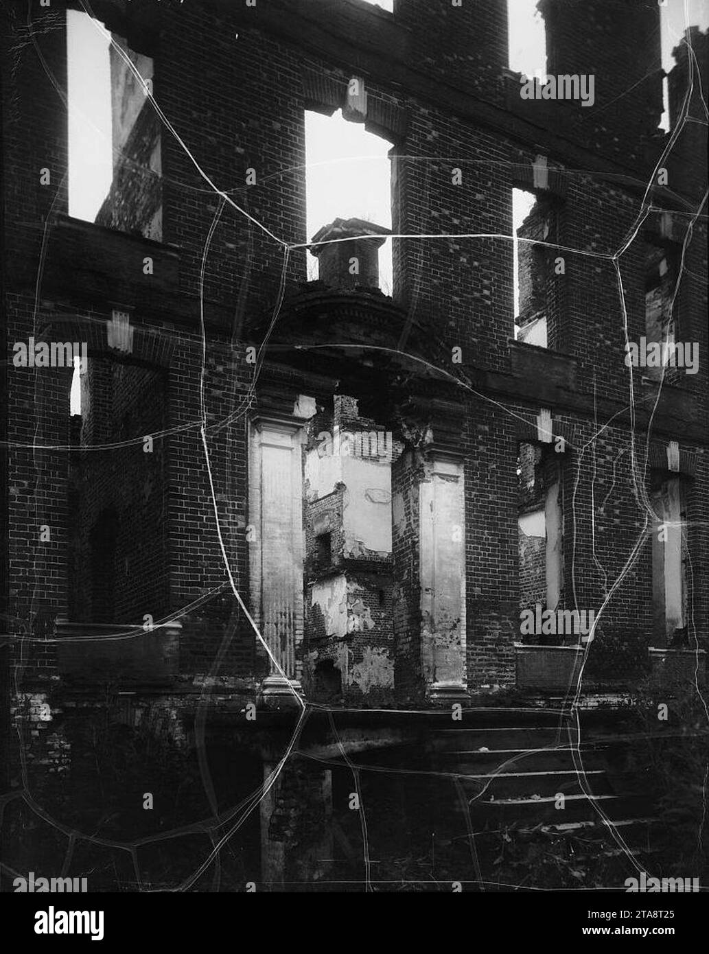 View of interior ruins Rosewell Plantation Gloucester County Virginia ...