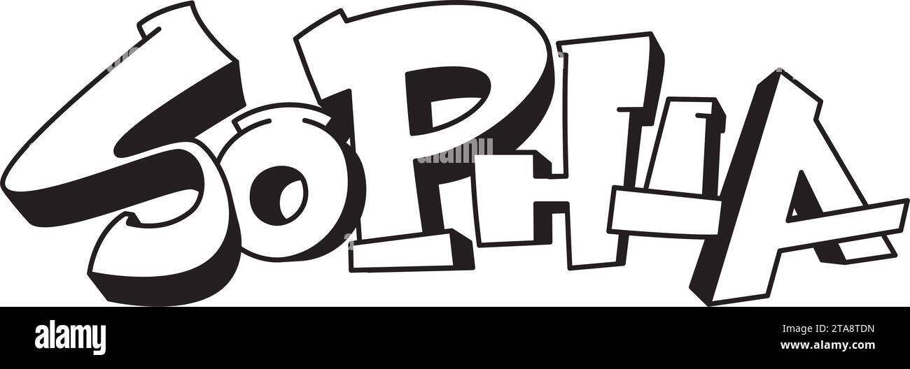 SOPHIA graffiti name Stock Photo - Alamy