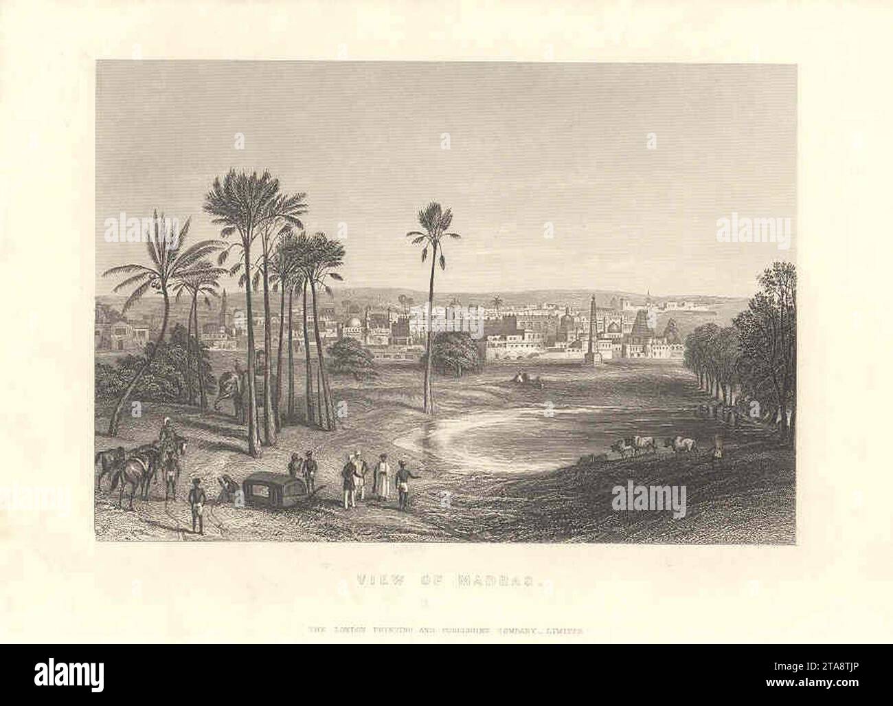 View of Madras, a steel engraving from 'The History of the Indian ...