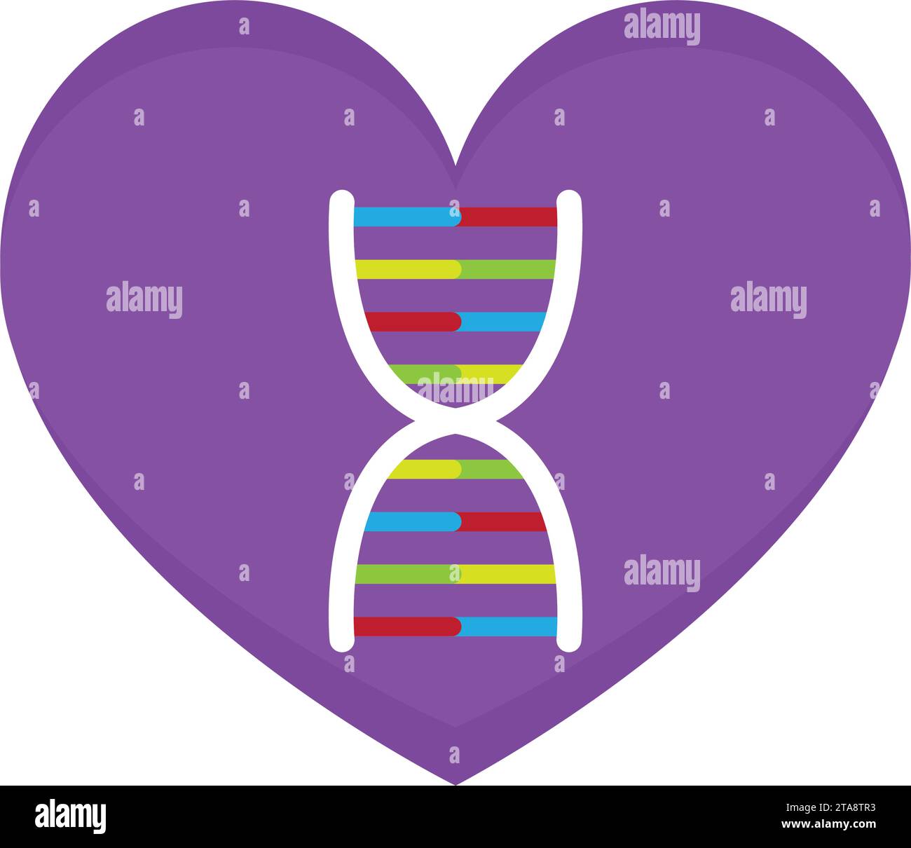 Heart with dna strand hi-res stock photography and images - Alamy