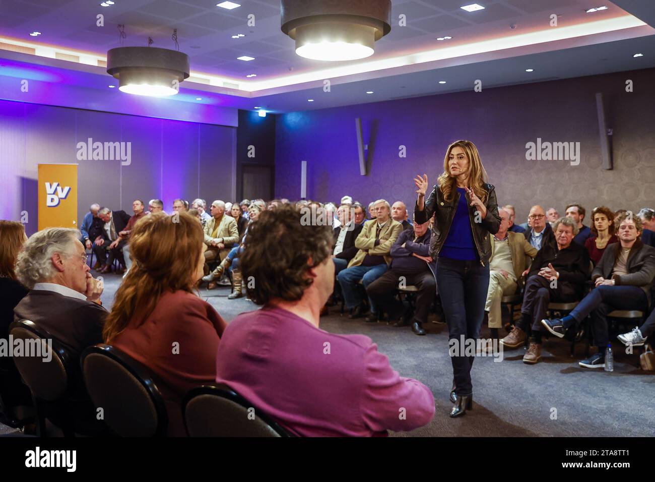 UTRECHT - VVD leader Dilan Yesilgoz during a public meeting with ...