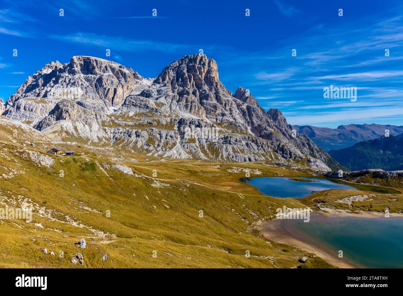 Dolomites, Dolomiti Alps in Italy summer landscape with high rocky ...