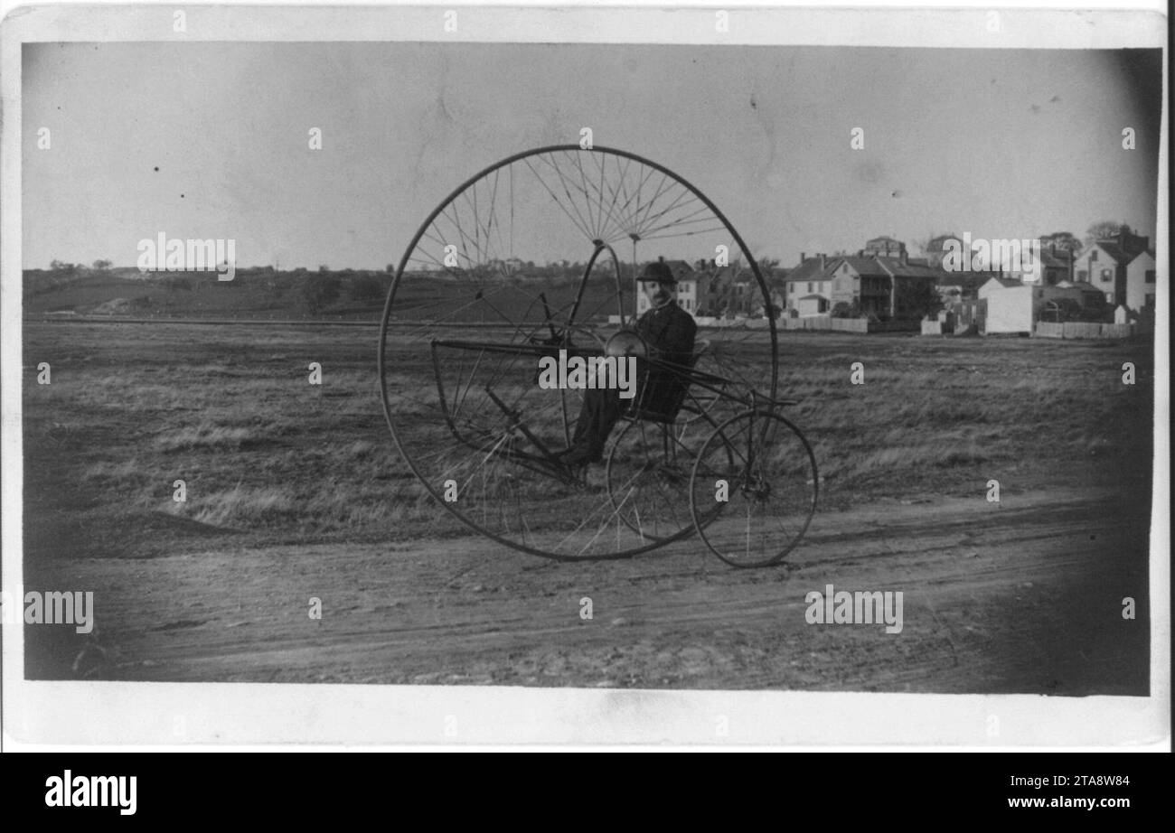 View of Oldreive's new tricycle, or the New Iron Horse, with a ...