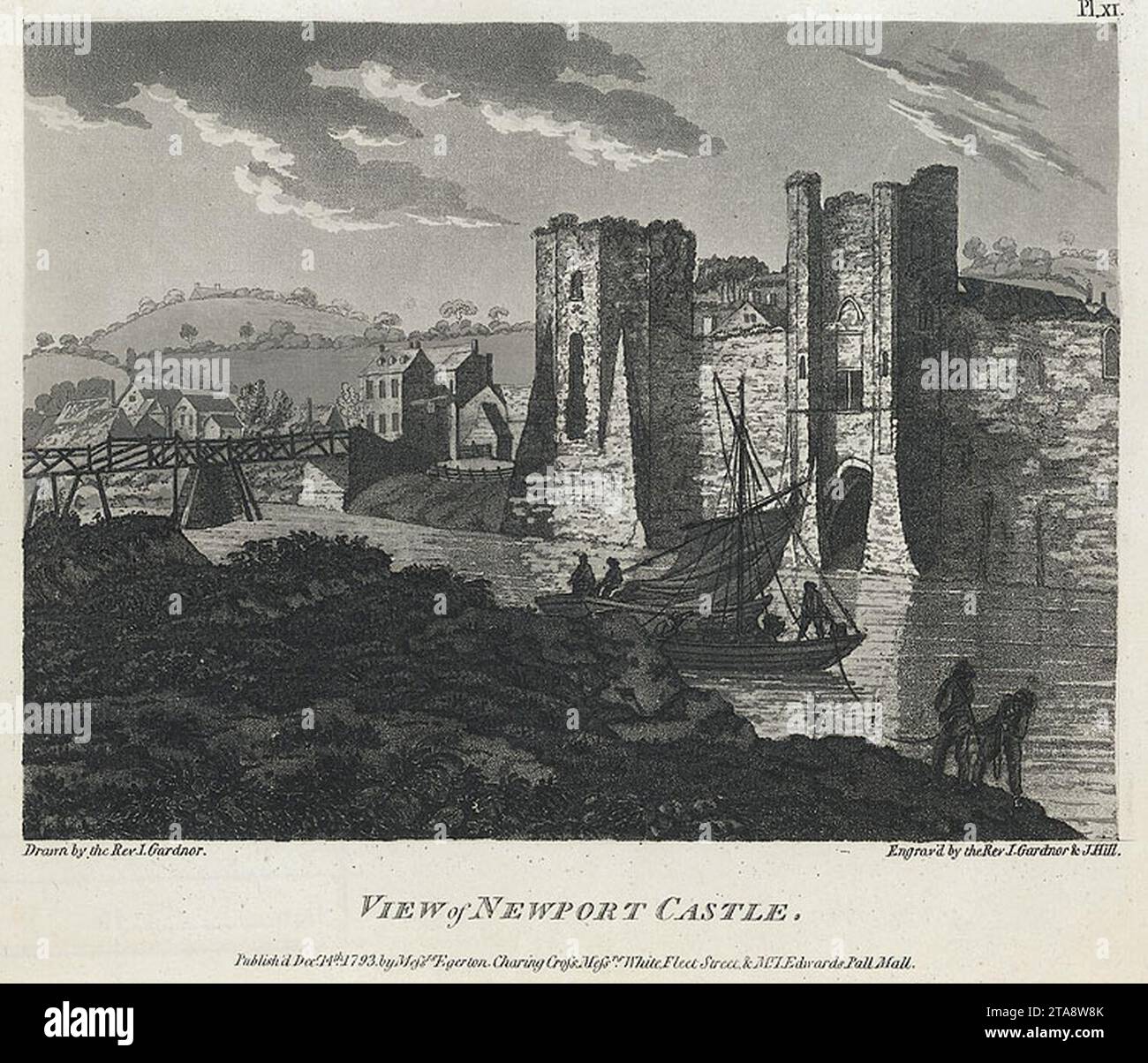 View of Newport Castle Stock Photo - Alamy