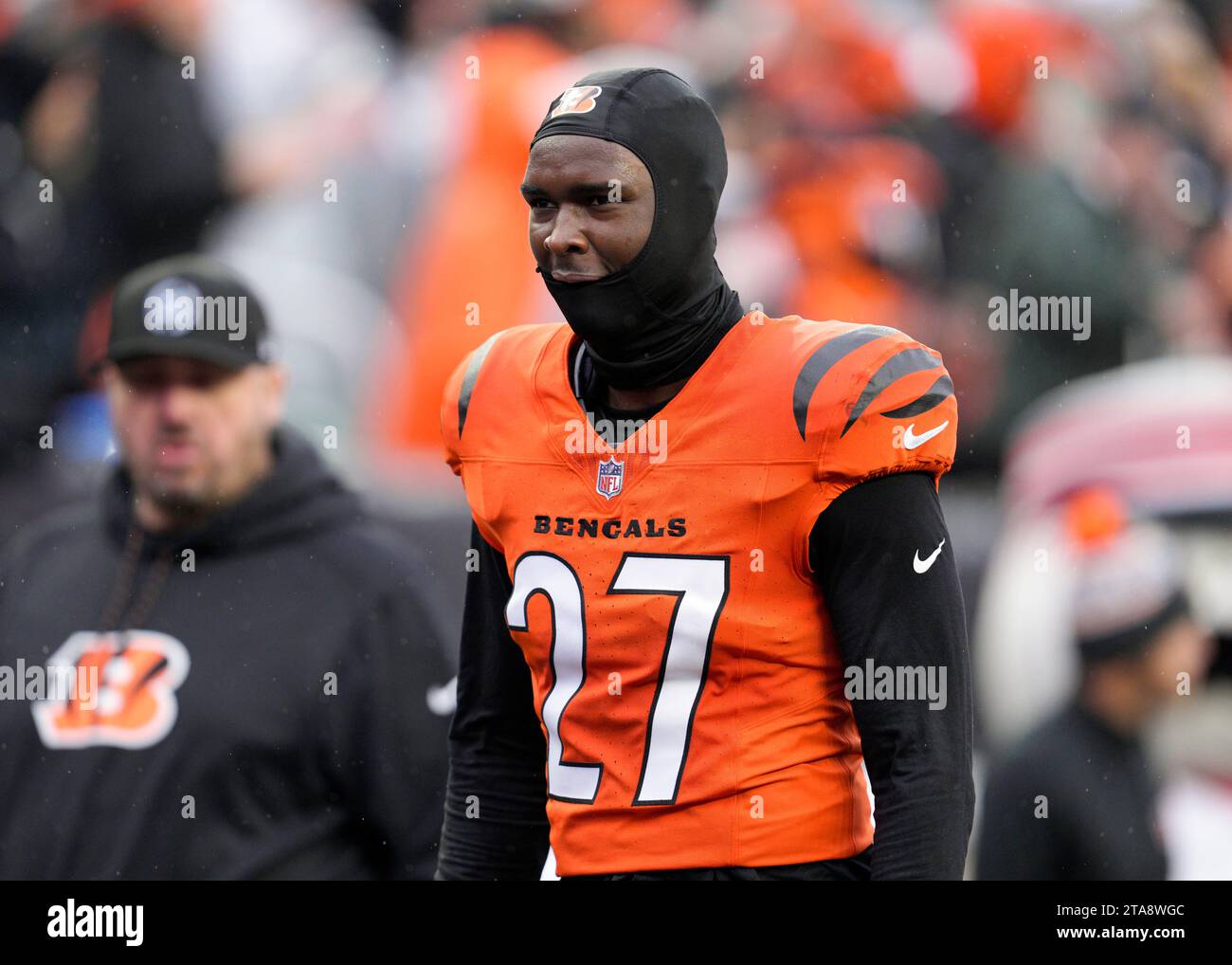 Cincinnati Bengals safety Jordan Battle (27) walks to the tunnel during ...