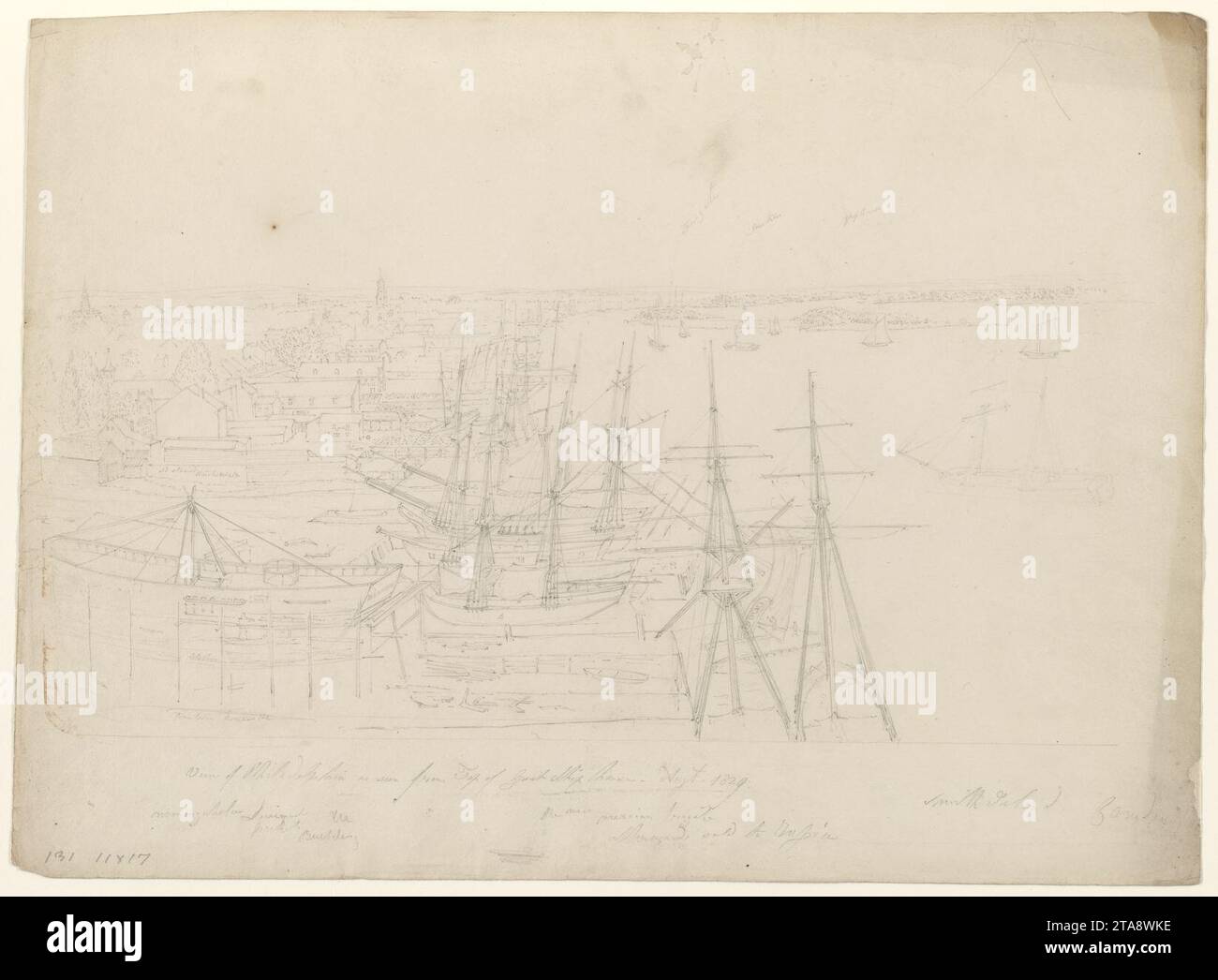 View of Philadelphia as seen from top of Great Ship House, Augt. 1829 ...