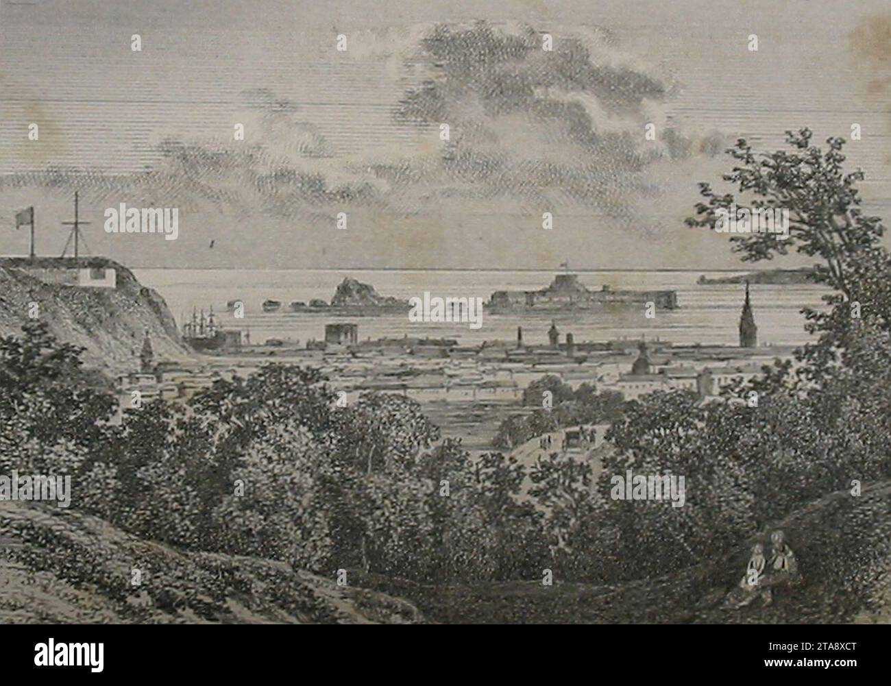 View of Saint Helier Philip John Ouless Stock Photo - Alamy