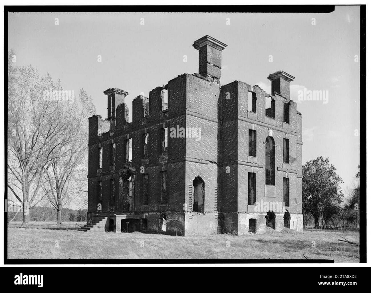 View of ruins Rosewell Plantation Carter Creek Gloucester County ...