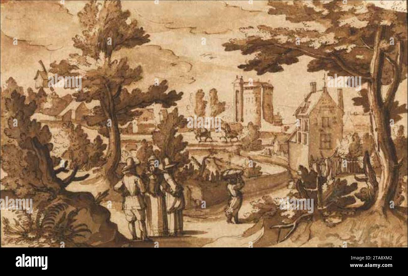 View of Sint-Gillis with Halle city gate Stock Photo - Alamy