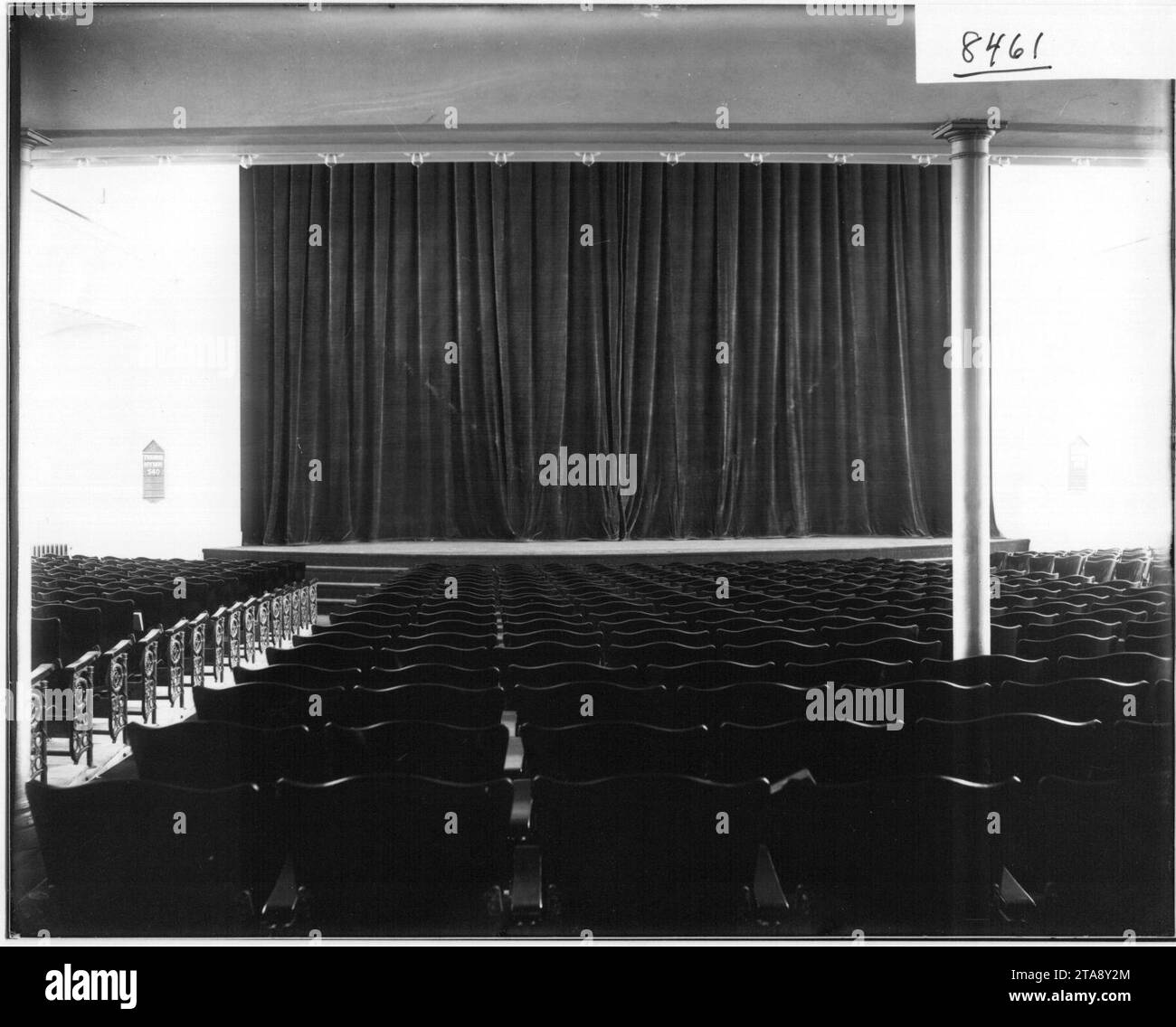 View of stage in the new Miami University Auditorium Building 1908 ...