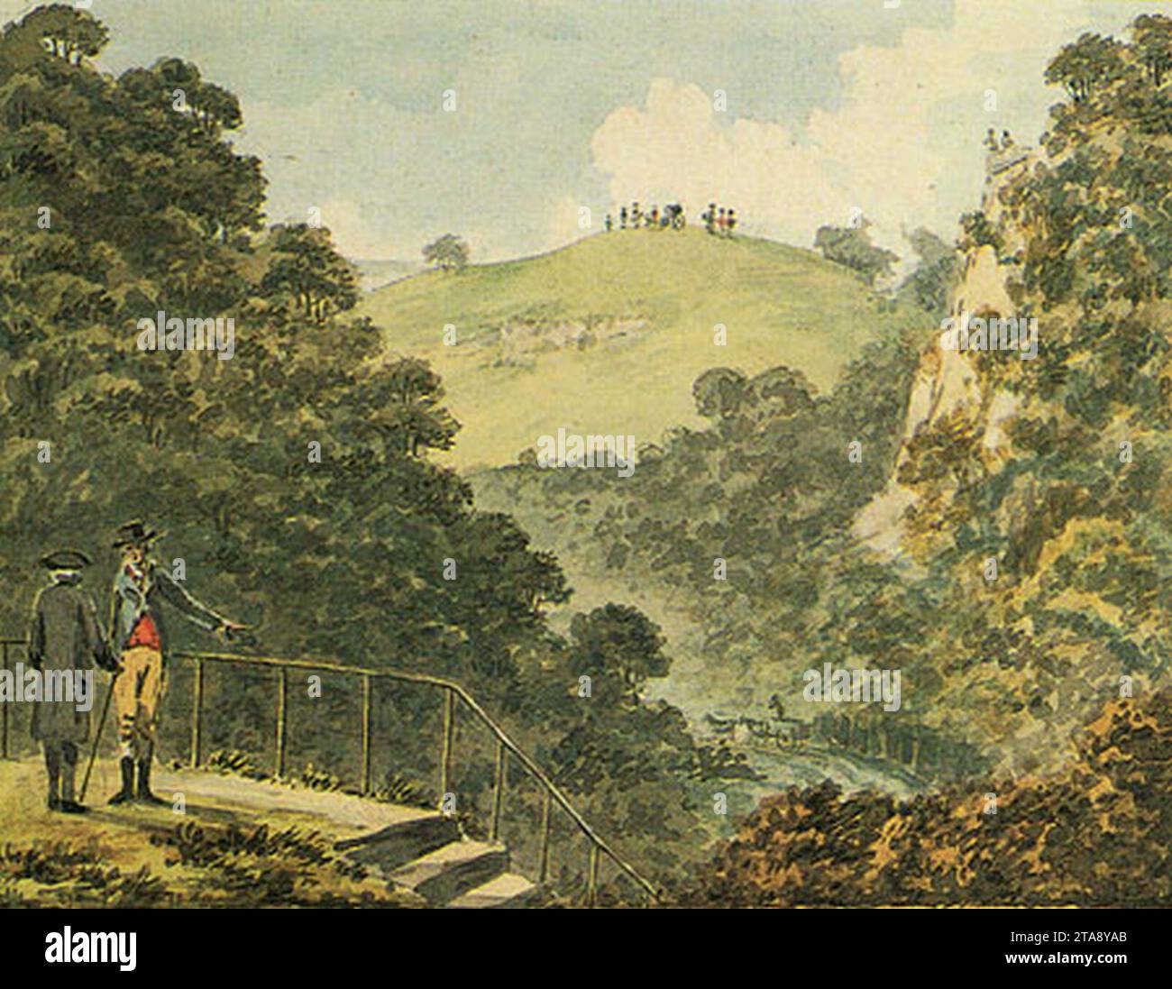 View of the approach to Blaise Castle by Humphrey Repton 1796 Stock ...