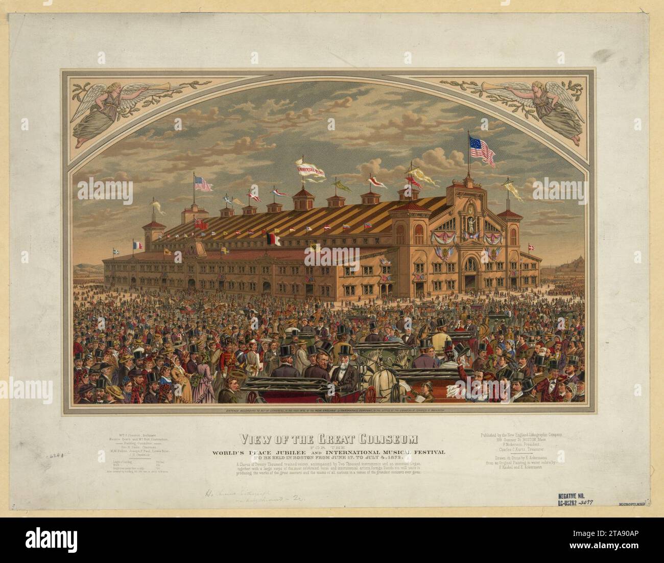 View of the great coliseum for the World's Peace Jubilee and ...