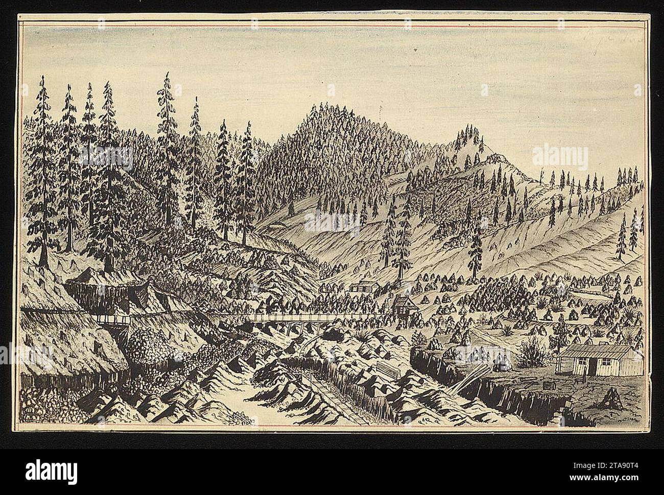 View of the mine at Long Gulch Stock Photo - Alamy