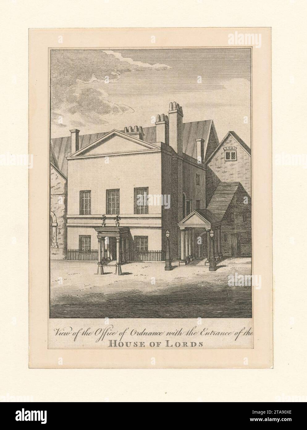 View of the Office of Ordnance with the Entrance of the House of Lords ...