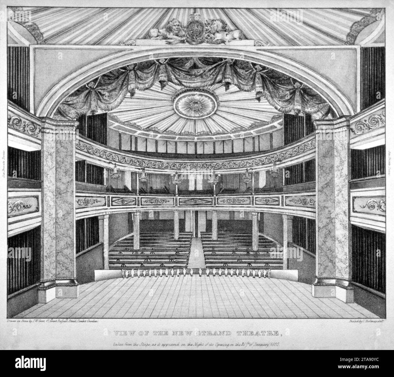 View of the new Strand Theatre, taken from the stage, as it appeared on ...