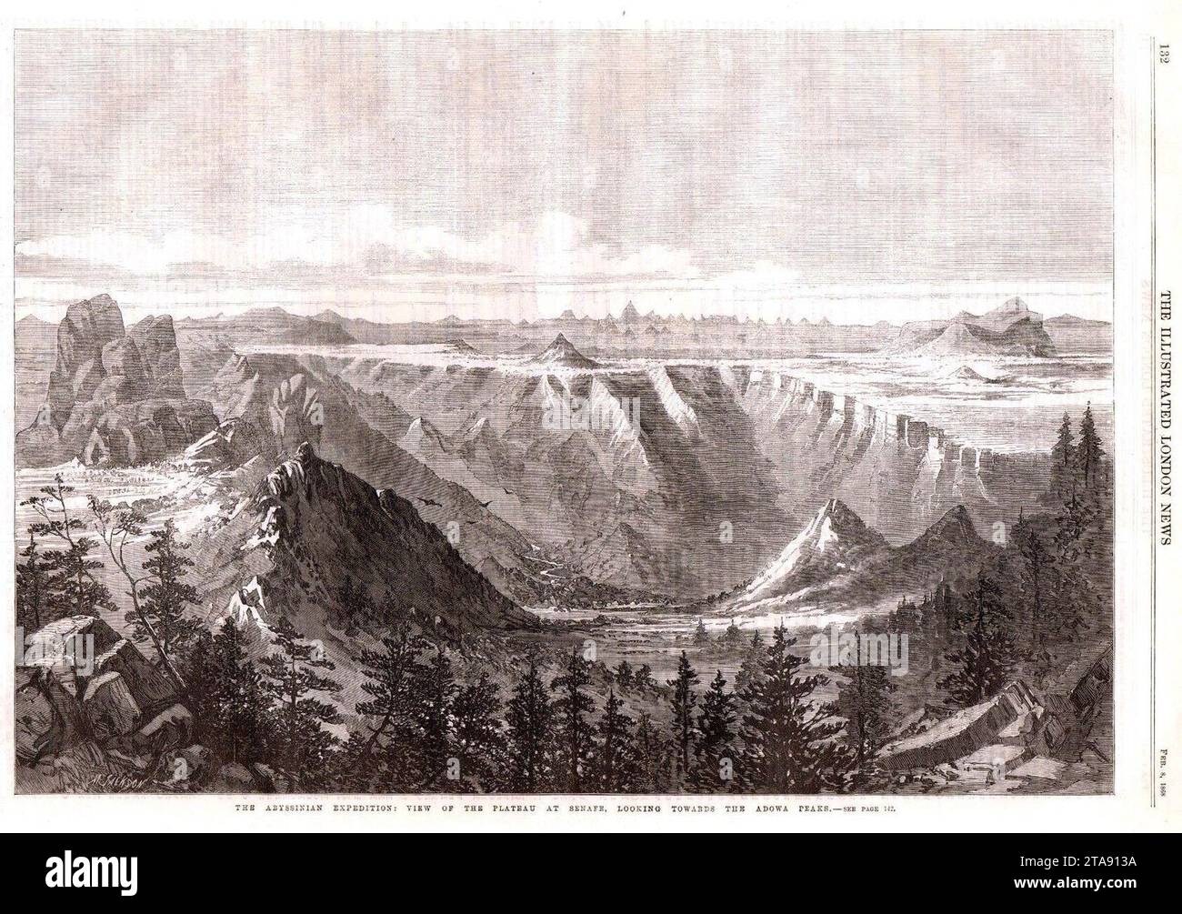 View of the plateau at Senafe, looking towards the Adowa peaks (1868 ...