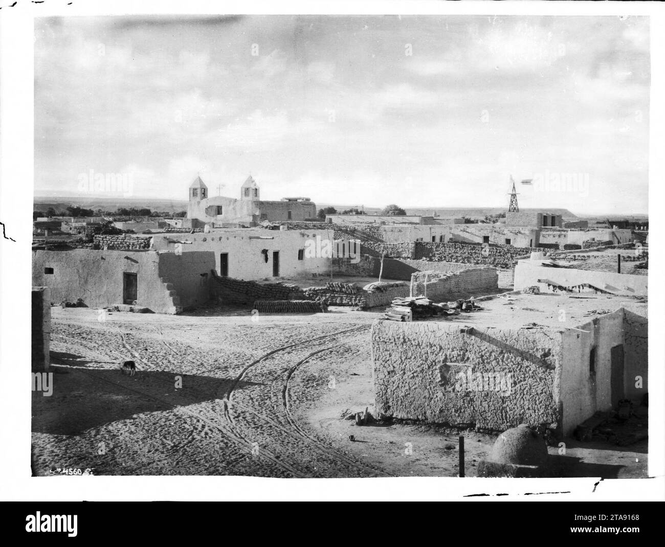 View of the Pueblo of Isleta, New Mexico, ca.1898 Stock Photo - Alamy
