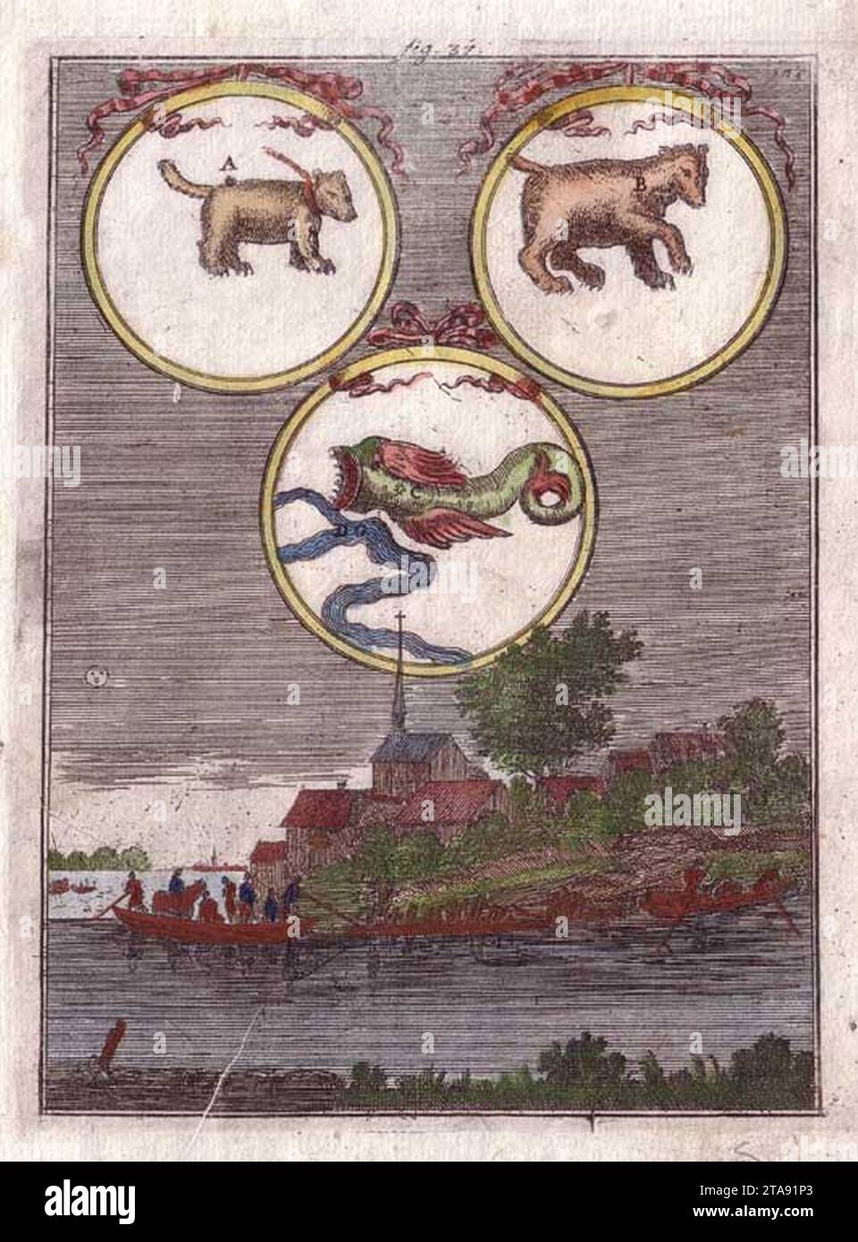 View of three constellations, 1685 Stock Photo - Alamy