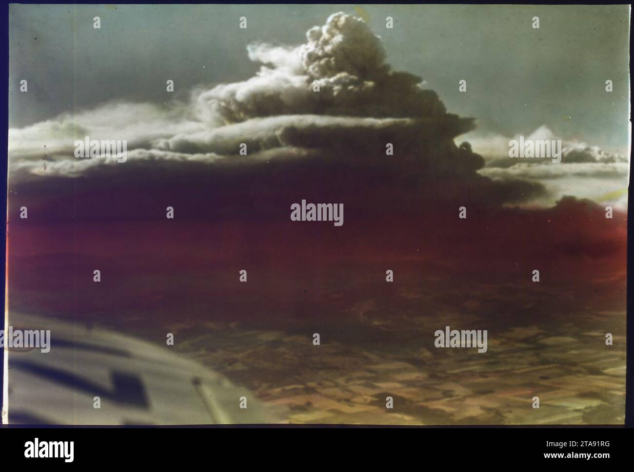 View of Tillamook Fire, Oregon from airplane Stock Photo - Alamy