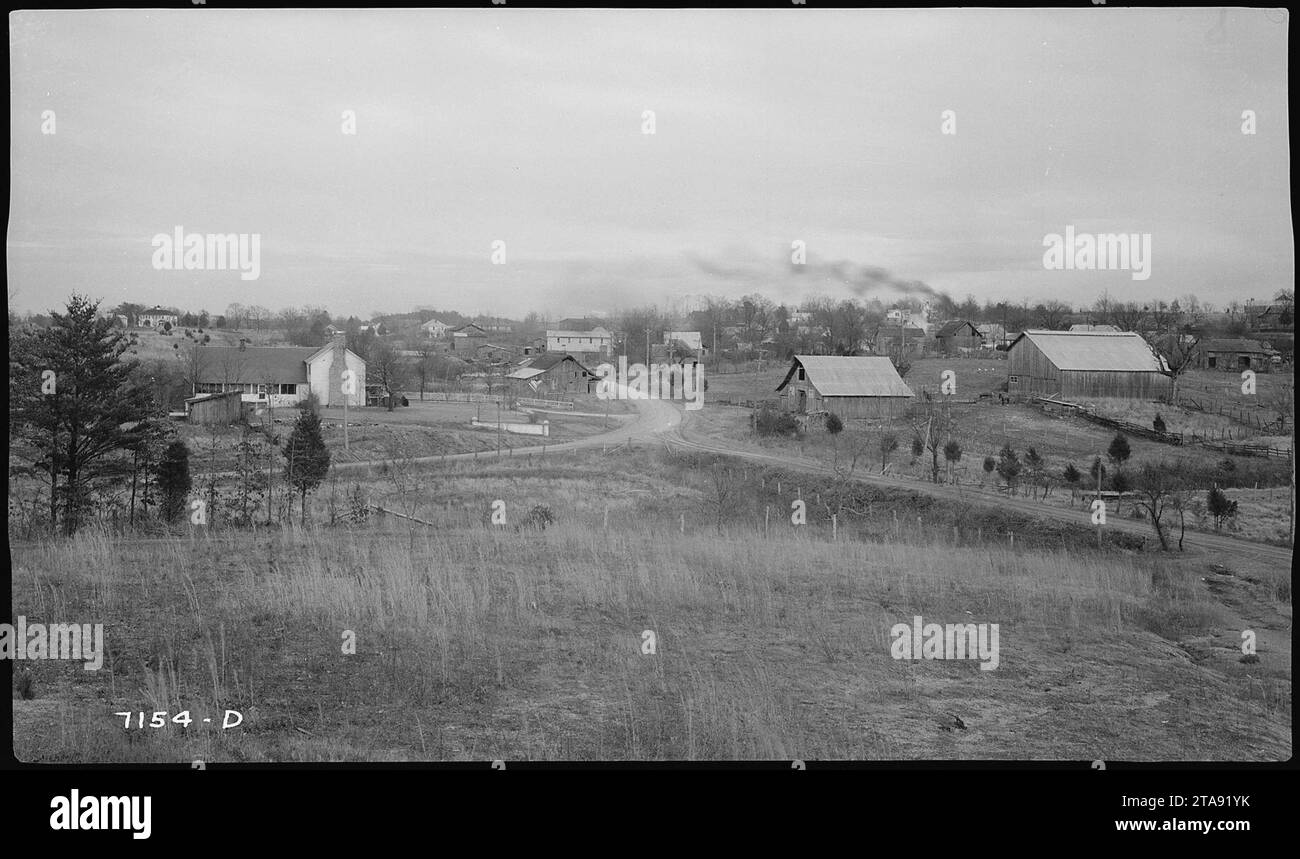 Vintage looking town Black and White Stock Photos & Images - Alamy
