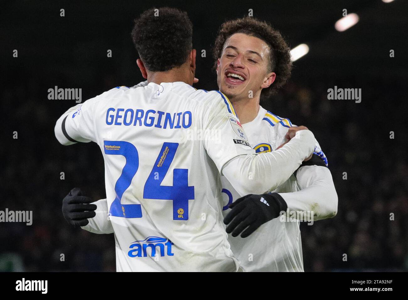Georgina Rutter #24 of Leeds United celebrates his goal with Ethan ...