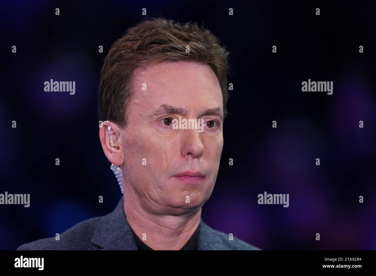 Commentator Ken Doherty on day five of the 2023 MrQ UK Championship at ...