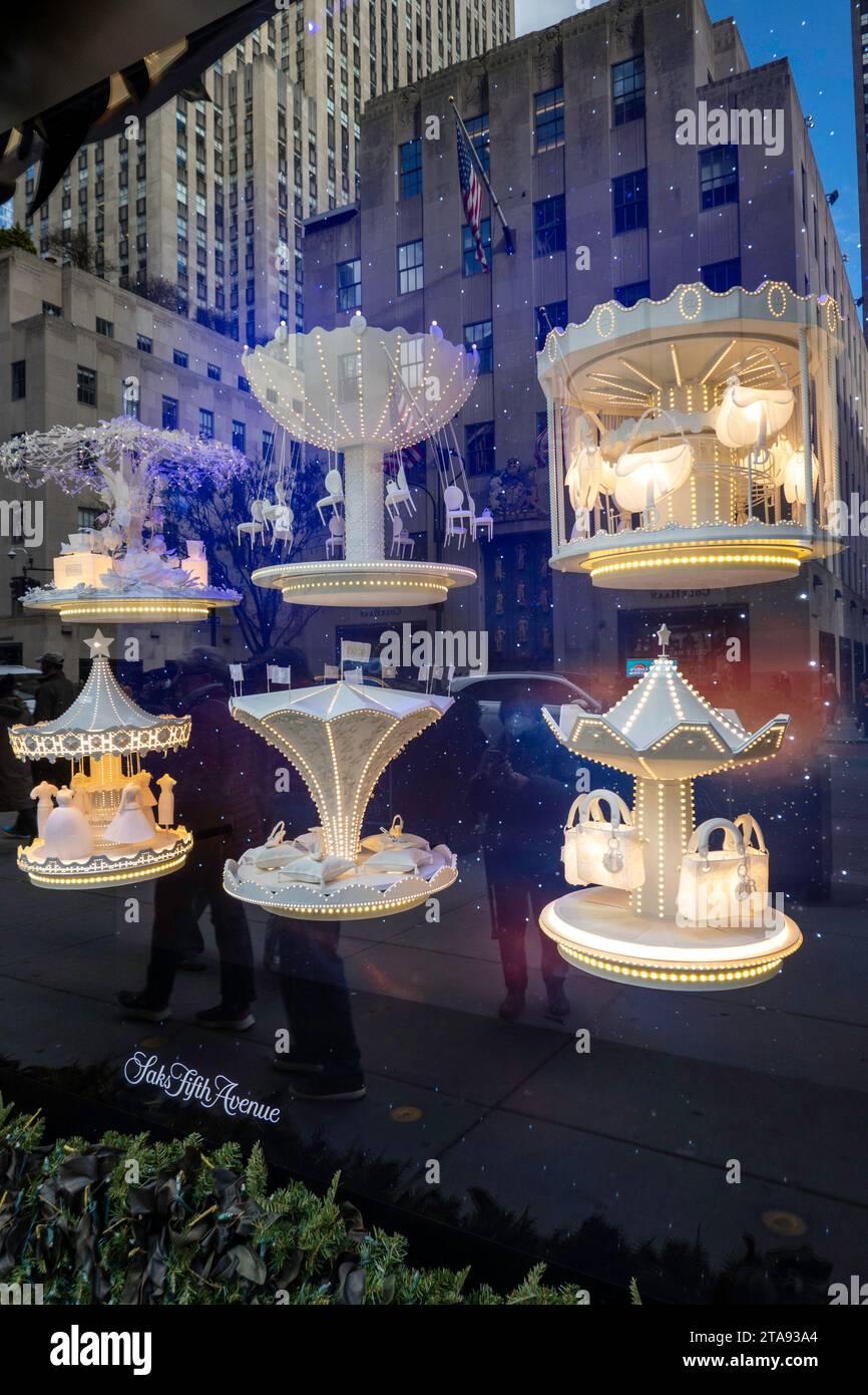 Christian Dior's carousel of dreams is the theme for the Saks Fifth ...