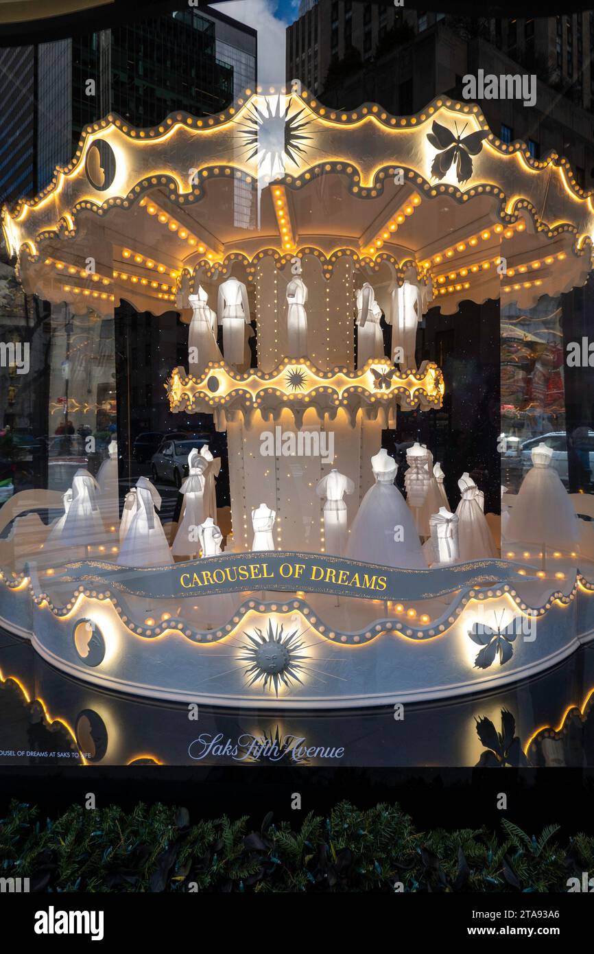 Christian Dior's carousel of dreams is the theme for the Saks Fifth ...