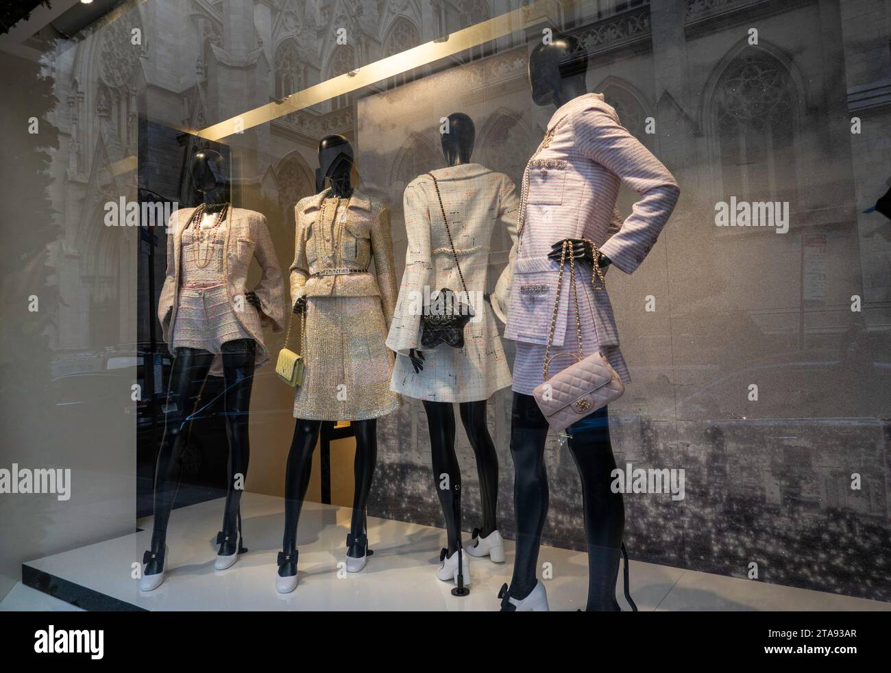 Saks Fifth Avenue Flagship Store Window, 2023, New York City, USA Stock ...
