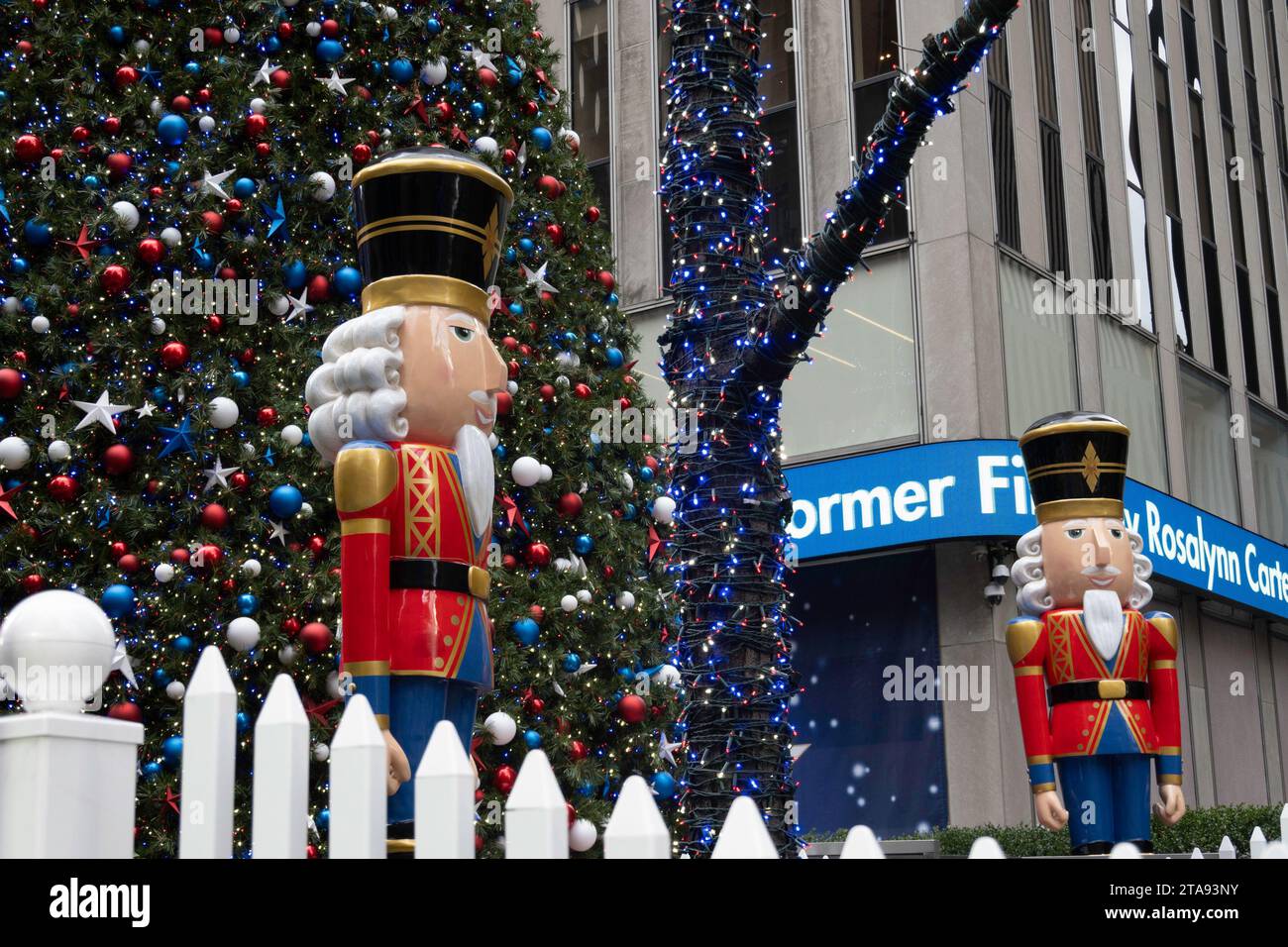 Holiday Christmas tree and Decorations on Sixth Avenue at Fox Square ...
