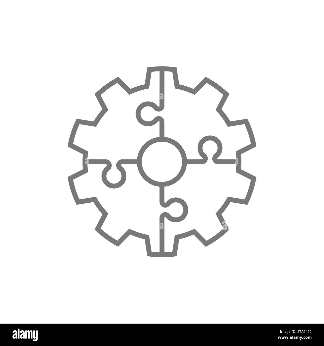 Jigsaw puzzle icon. Solving the problem, moving to the next level and ...
