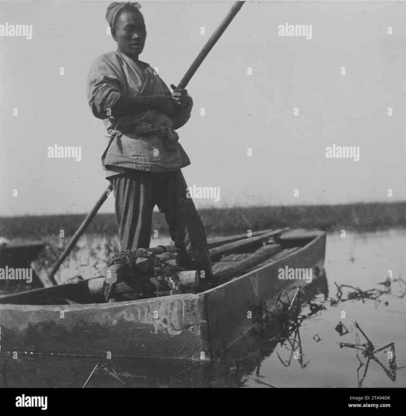 Views of duck hunting at French Marsh, China, c 1905-1908 Stock Photo ...