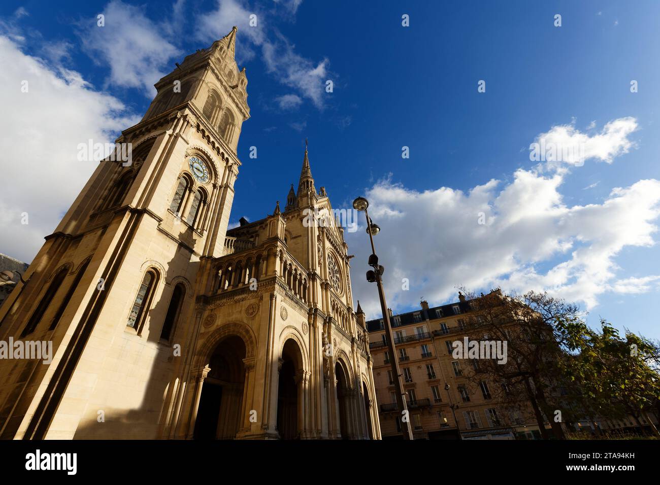 Beautiful Saint-Ambroise church located in French capital Paris. France ...