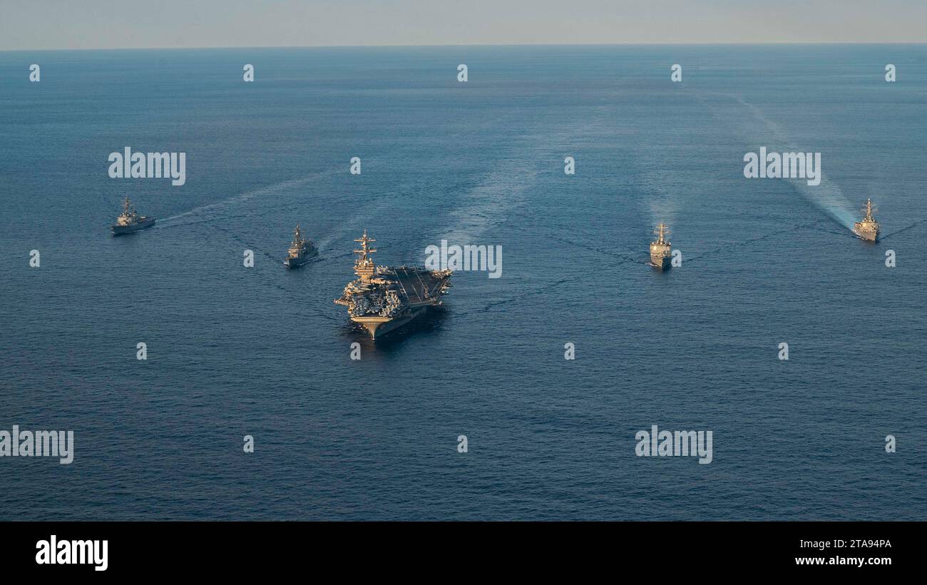Pacific Ocean, United States. 26th Nov, 2023. The U.S. Navy Nimitz ...