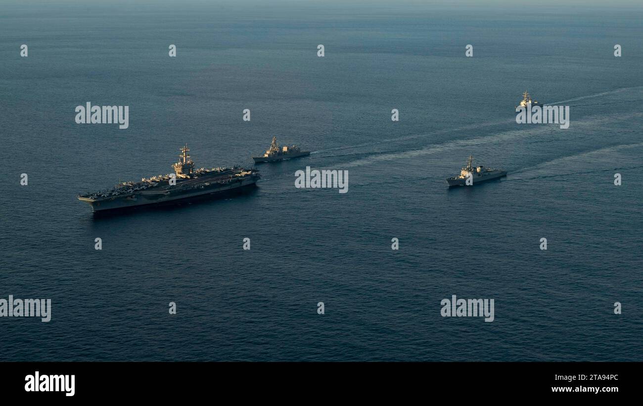 Pacific Ocean, United States. 26th Nov, 2023. The U.S. Navy Nimitz ...