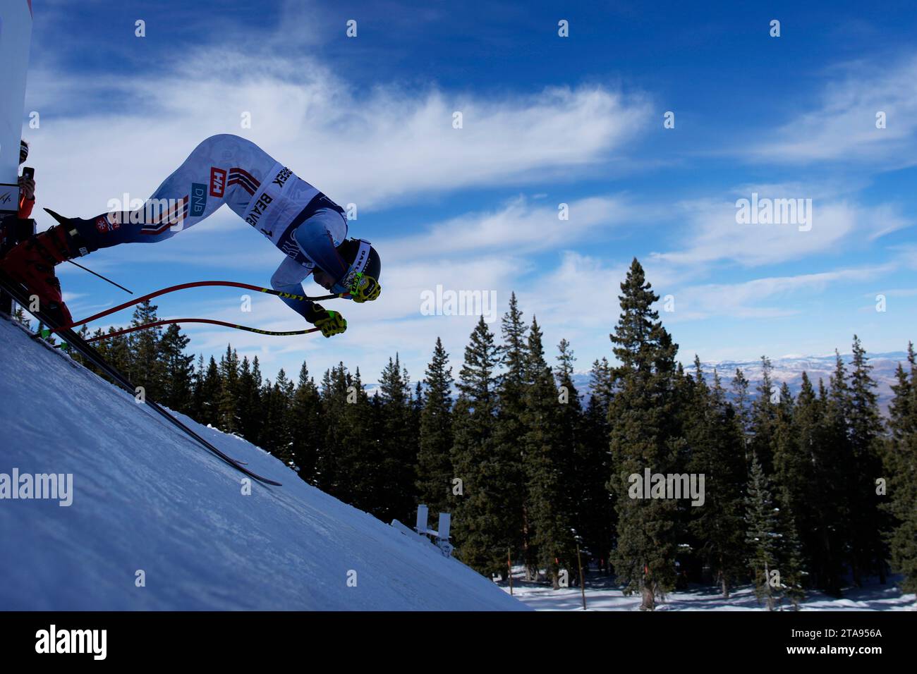 Aleksander Aamodt Kilde of Norway starts a men's World Cup downhill ...