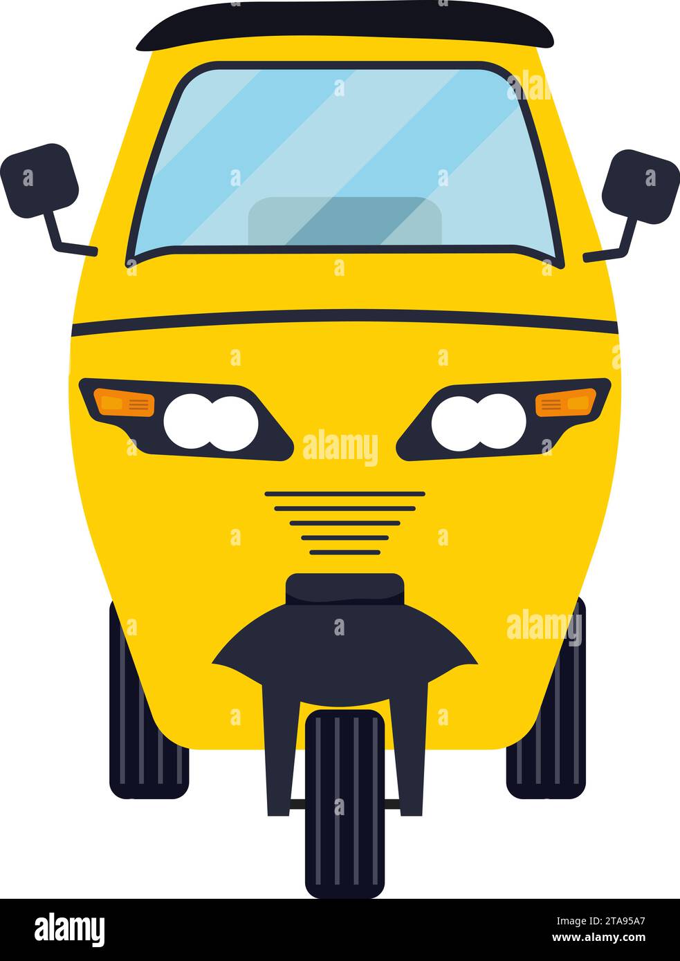 Auto rickshaw front view Stock Vector Images - Alamy