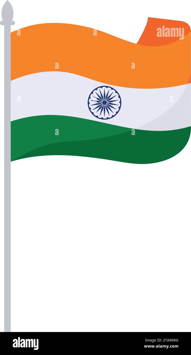 indian flag waving Stock Vector Image & Art - Alamy