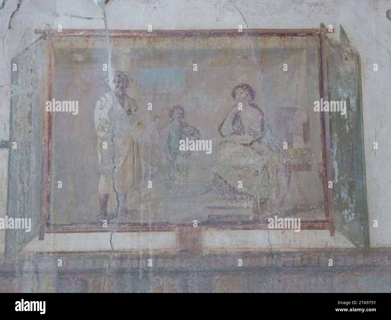 VIII.1.a, Pompeii. June 2017. Painted panel from west end of north wall ...