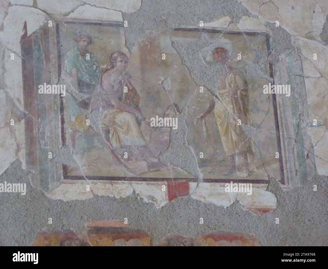 VIII.1.a, Pompeii. June 2017. Painted panel from east end of north wall ...