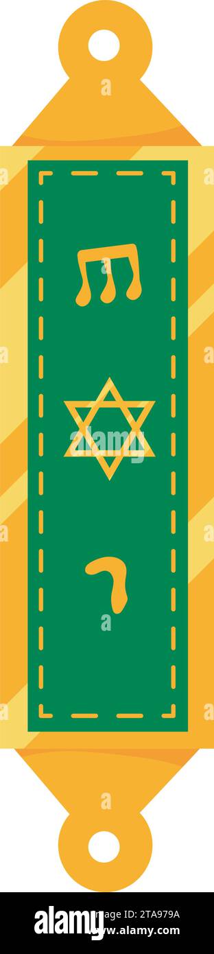 jewish mezuzah green illustration Stock Vector Image & Art - Alamy