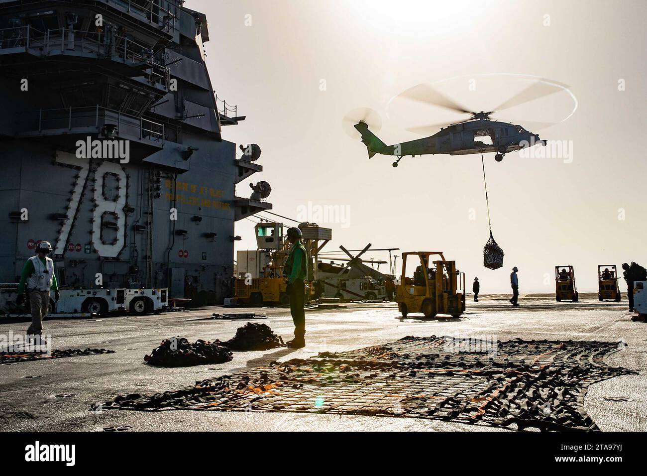 Nov 4, 2023 - Mediterranean Sea - An MH-60S attached to the Tridents of ...