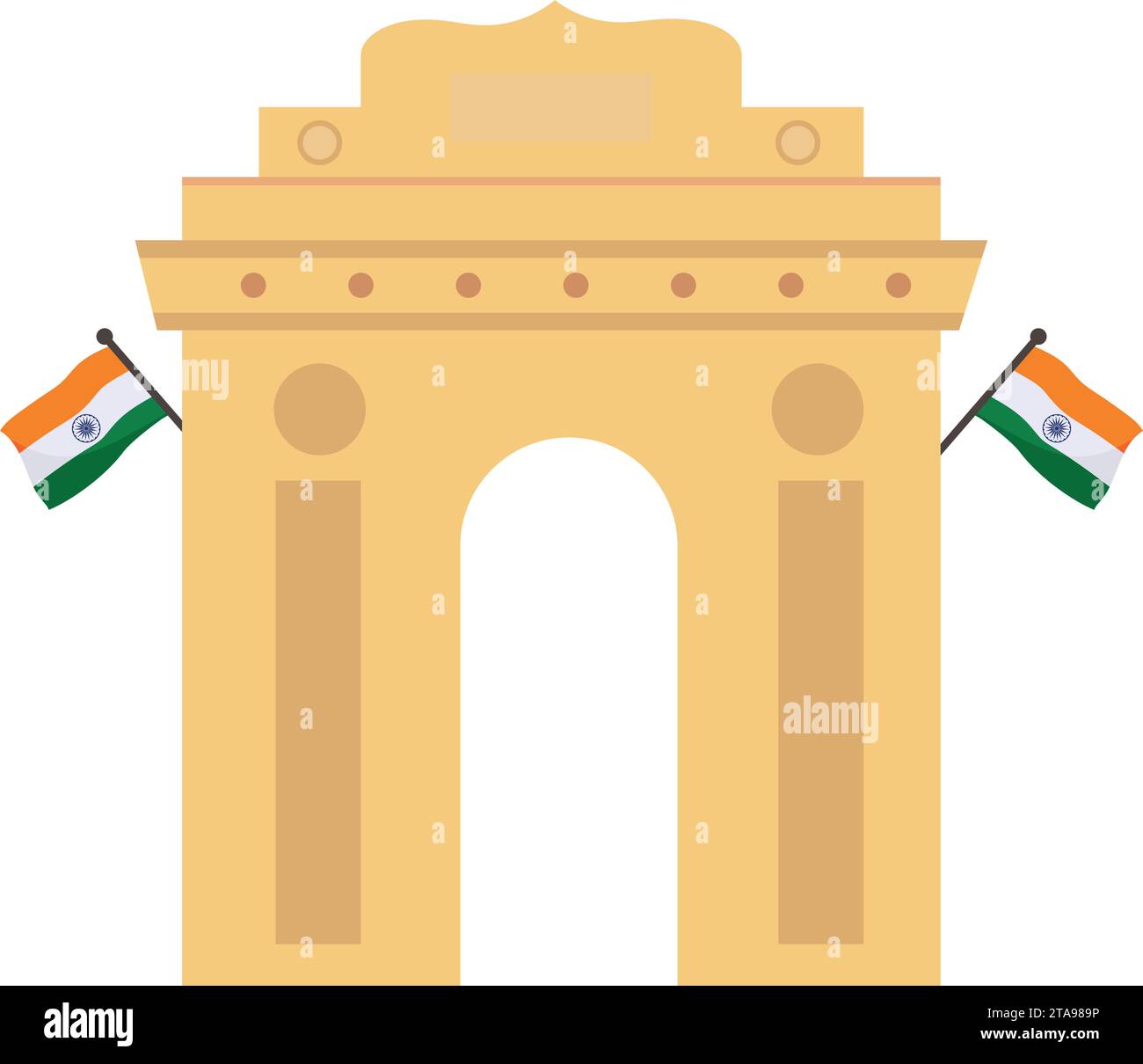 indian gate with flags Stock Vector Image & Art - Alamy