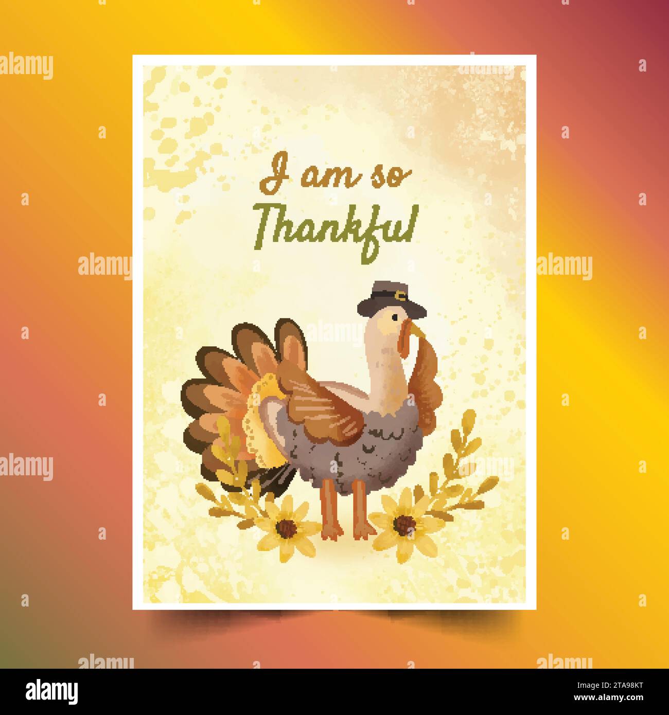 watercolor thanksgiving cards design vector illustration Stock Vector ...